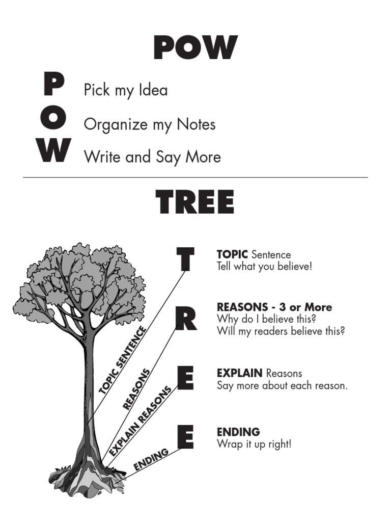 POW + TREE Writing Strategy Guide | PDF | Language Arts & Discipline
