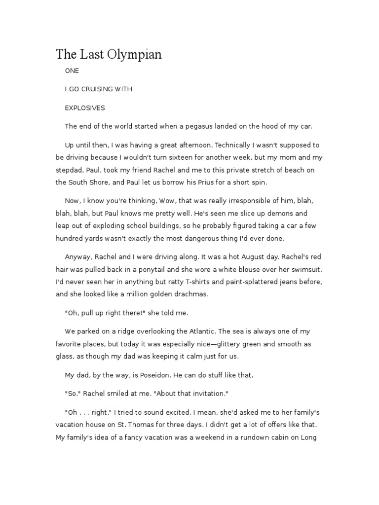The Last Olympian (Percy-Jackson-5-end) | PDF