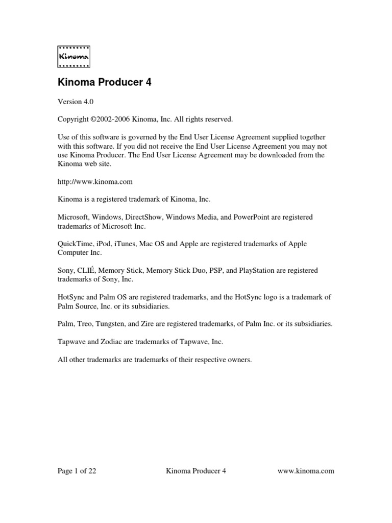 Kinoma Producer 4 - Manual | Download Free PDF | H.264/Mpeg 4 Avc | Codec