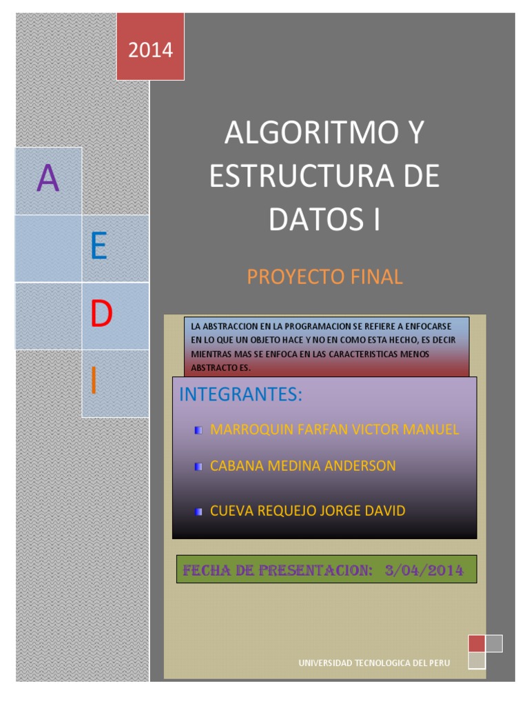 Caratula de Algoritmos | PDF | Logística | Minería