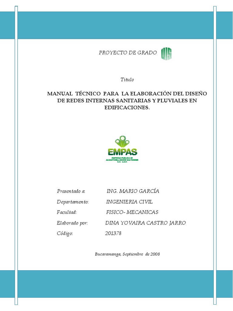 Empas-Manual Alcantarillado | PDF | Alcantarillado | Diseño