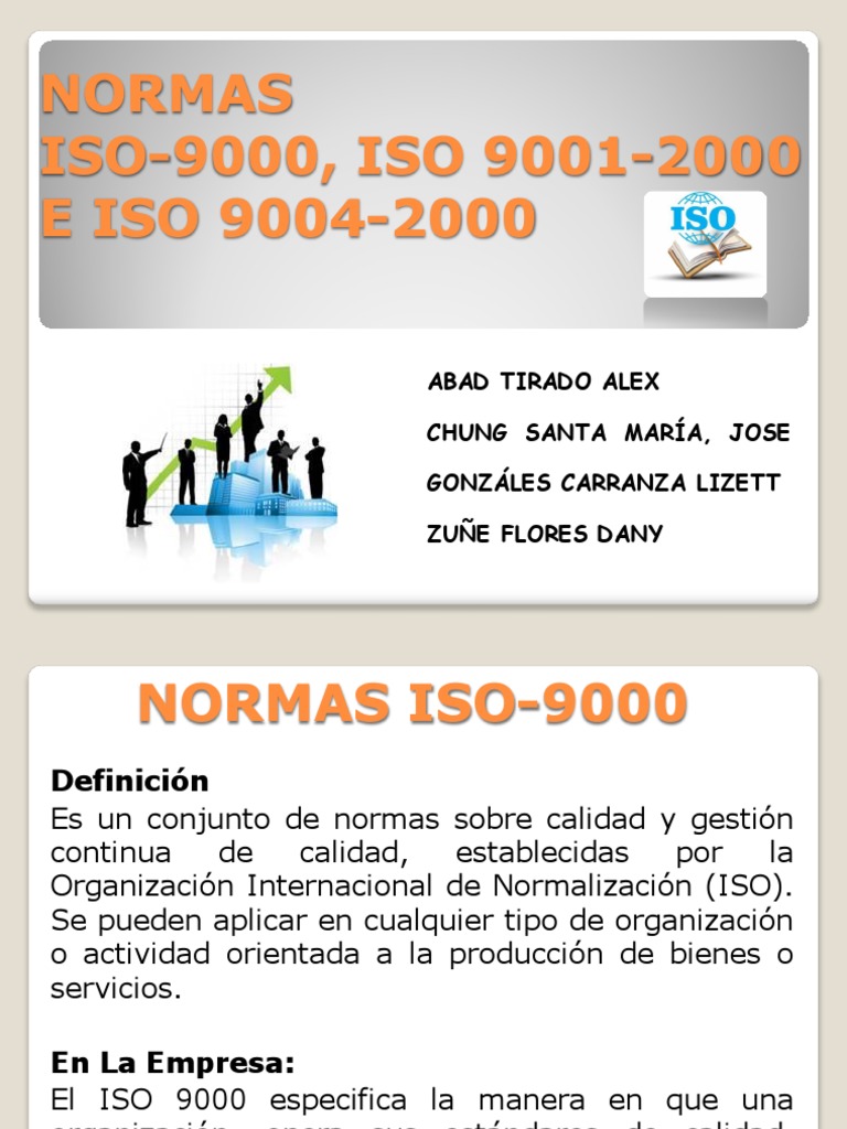 Normas Iso 9000,9001,9004 | PDF | Gestión de la calidad | Iso 9000