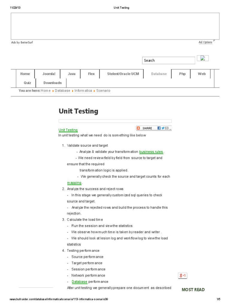 Unit Testing | PDF | Unit Testing | Databases