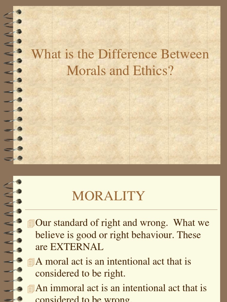 Morals vs. Ethics Explained | PDF | Career & Growth | Lifestyle