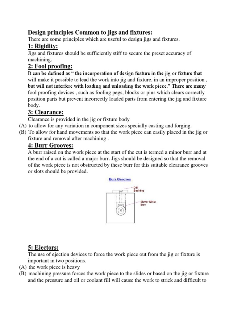 Design Principles Common To Jigs and Fixtures | PDF | Metalworking ...