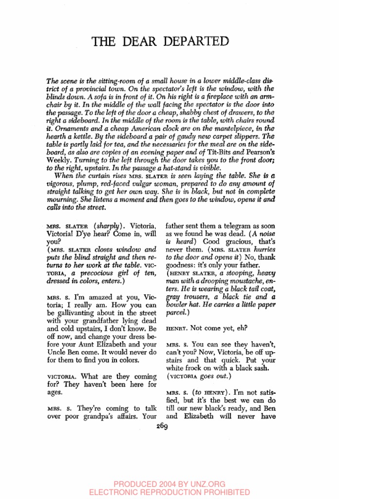 The Dear Departed | PDF