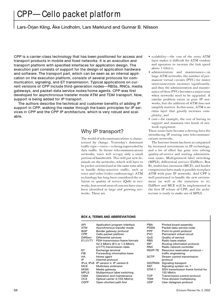 Ericsson CPP Platform | PDF | Internet Protocols | Routing