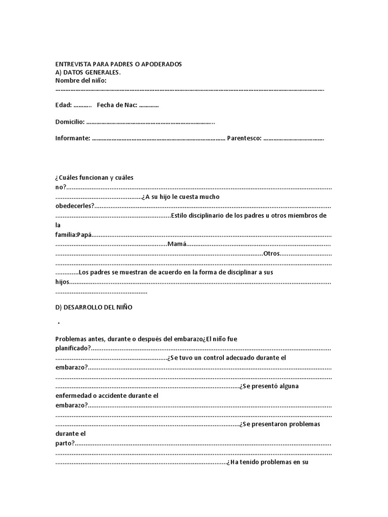 Entrevista Semi Estructurada General Adultos | PDF | Sicología | Ciencias del comportamiento