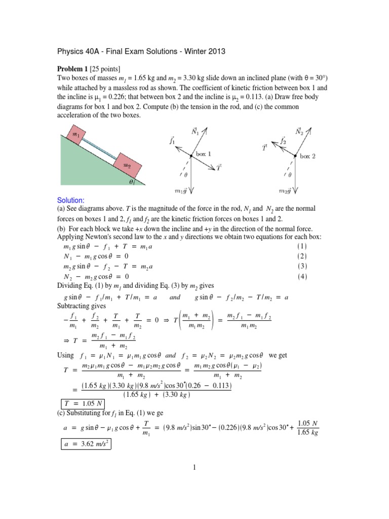 Physics 40a Final Exam Review | PDF | Torque | Collision