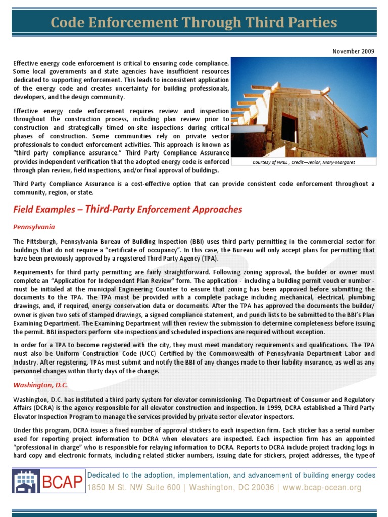 Third Party Code Enforcement Factsheet | PDF