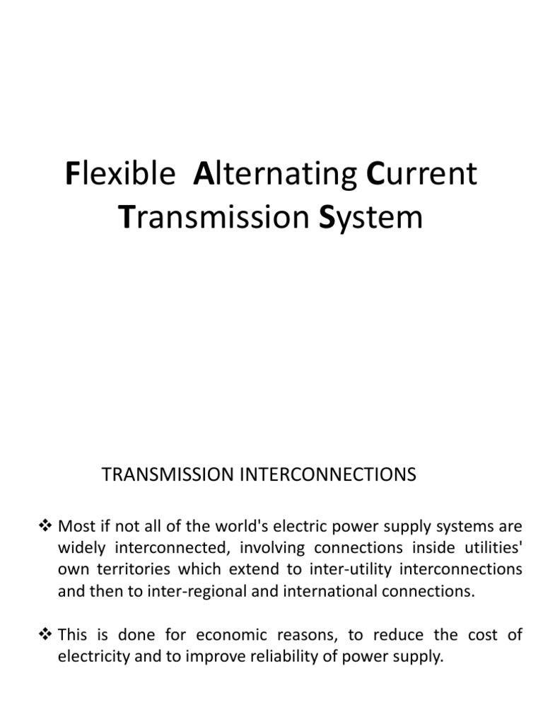 Understanding Flexible AC Transmission Systems | PDF | Ac Power ...
