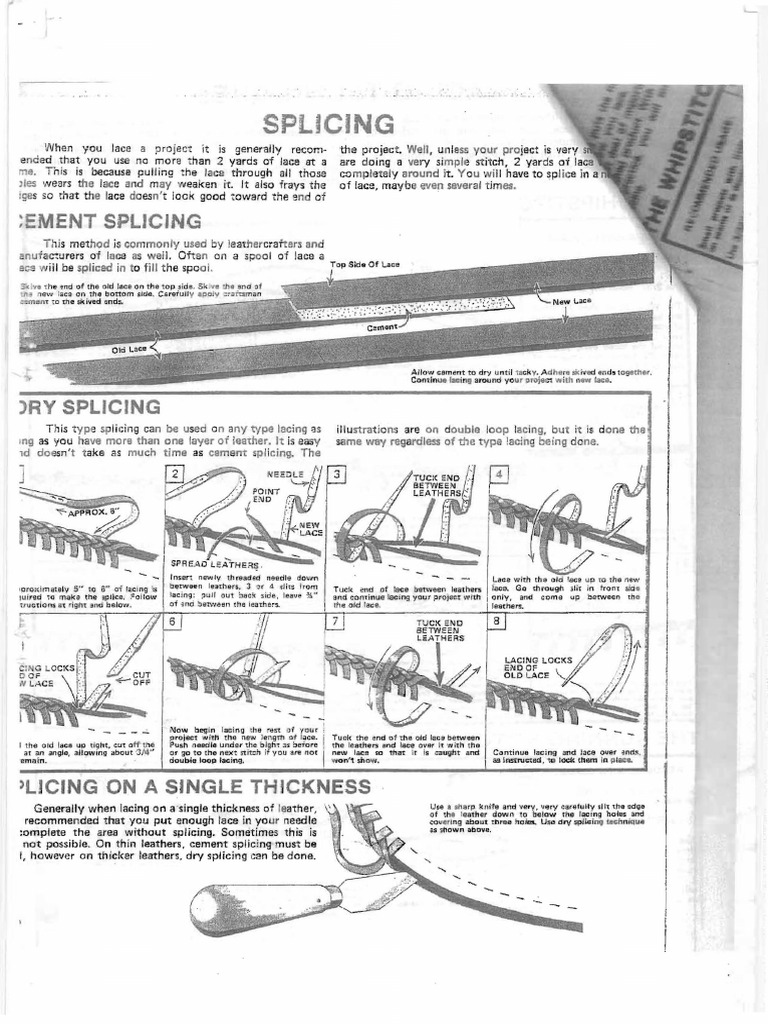 Lacing Techniques | PDF | Sewing | Textile Arts