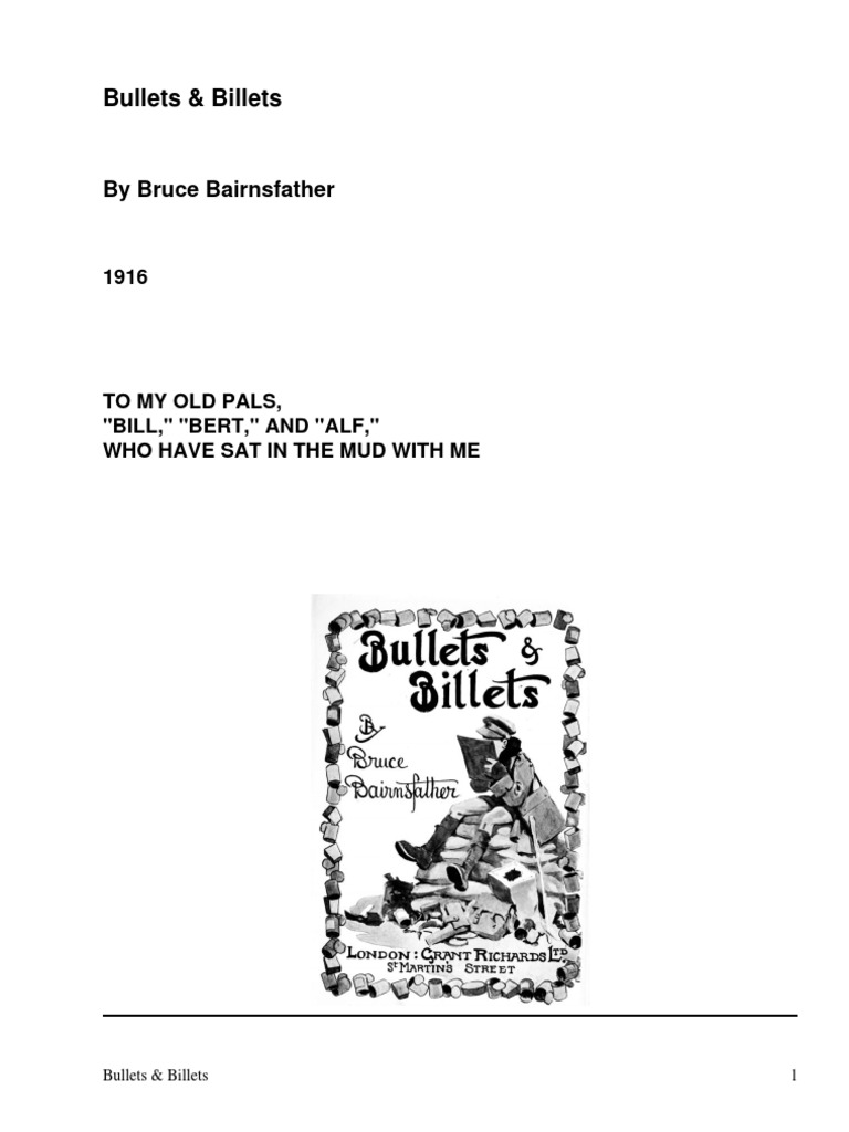 Bullets & Billets by Bairnsfather, Bruce, 1888-1959 | PDF | Trench Warfare | Nature