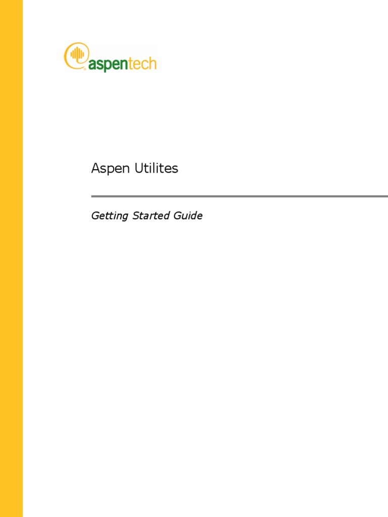 Aspen Utilities Getting Started Guide V7 - 3 | PDF | Microsoft Excel ...