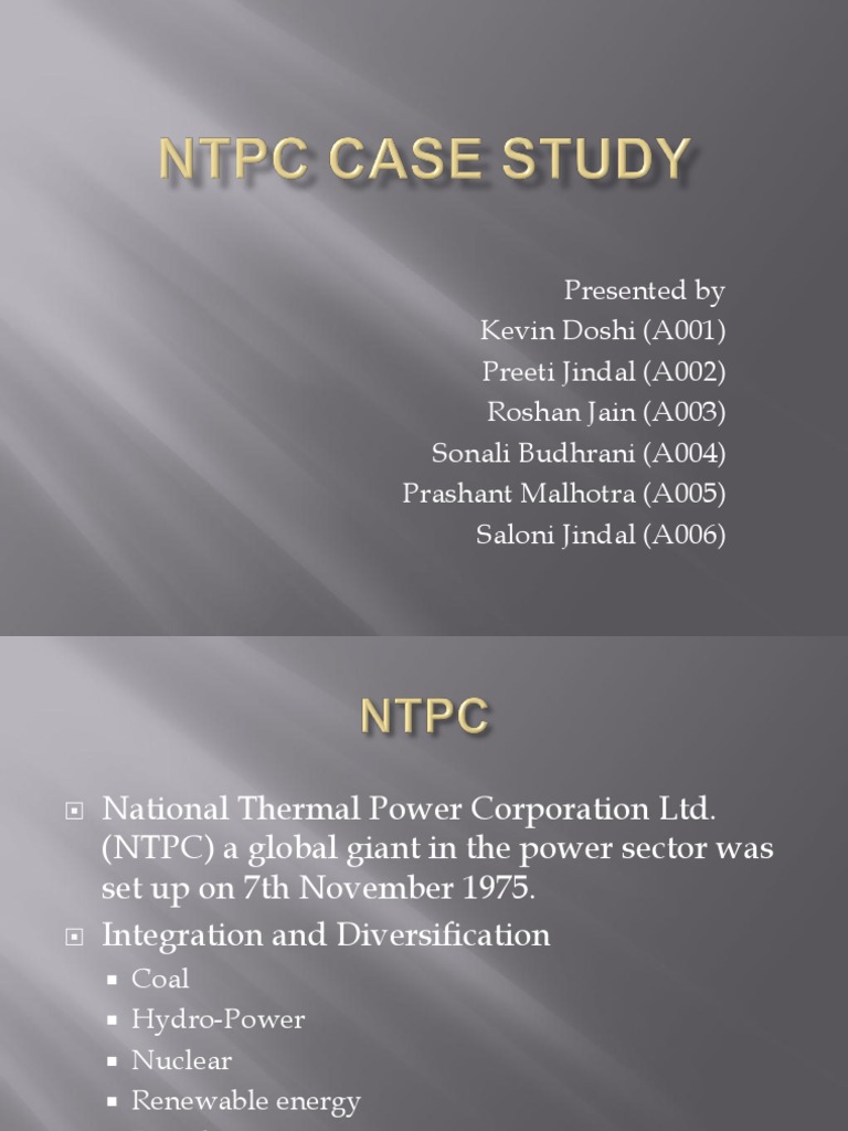 NTPC's Diversification Strategy | PDF | Technology & Engineering