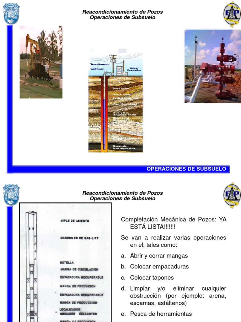 2 Operaciones de Subsuelo | PDF | Herramientas | Bomba