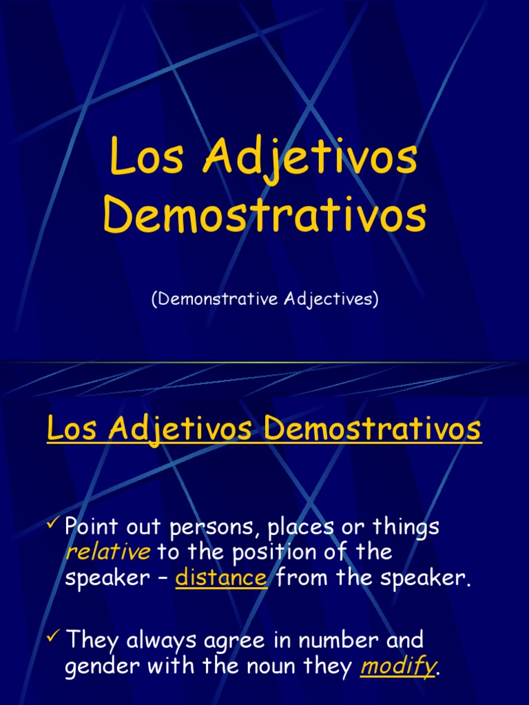 Understanding Demonstrative Adjectives | PDF