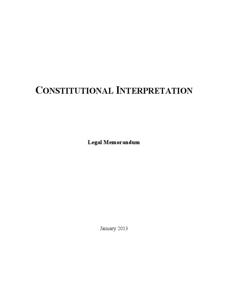 Constitutional Interpretation | PDF | Statutory Interpretation | High ...