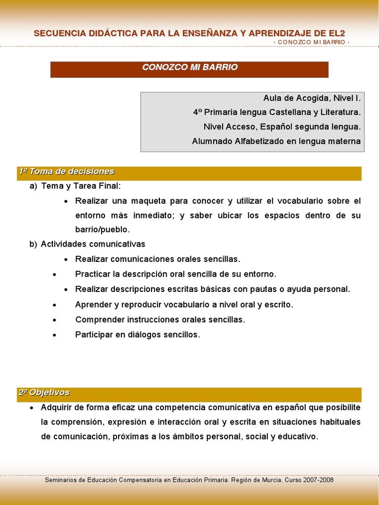Conozco Mi Barrio | PDF | Lectura (proceso) | Verbo