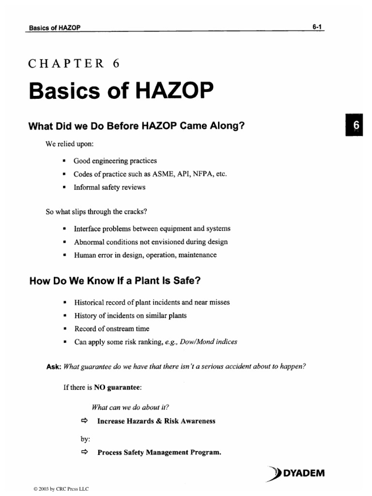 Basics of HAZOP | PDF | Pump | Distillation