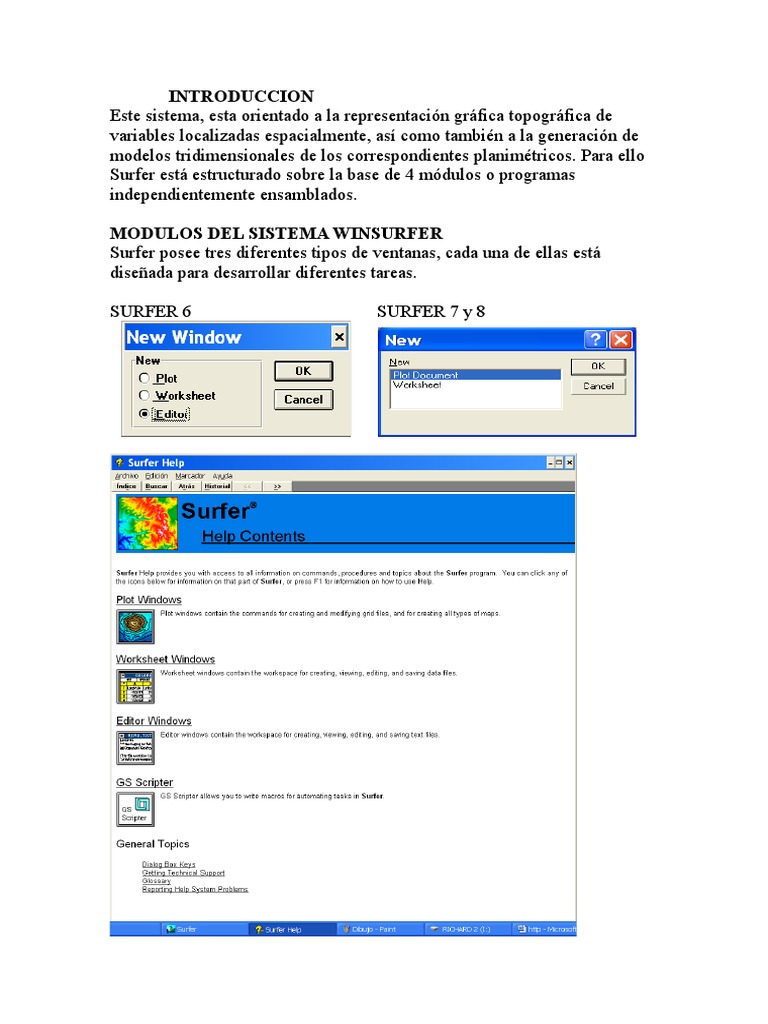 Manual Surfer 8 Comandos | Descargar gratis PDF | Ventana (informática) | Point and Click