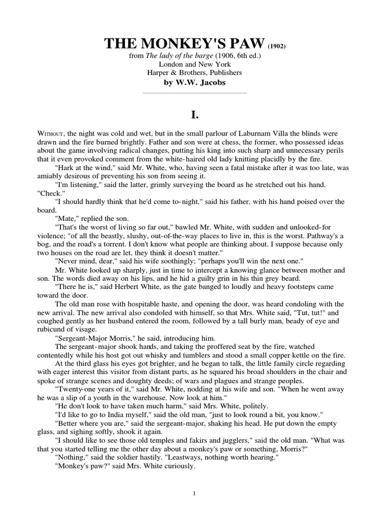 The Monkey's Paw | PDF