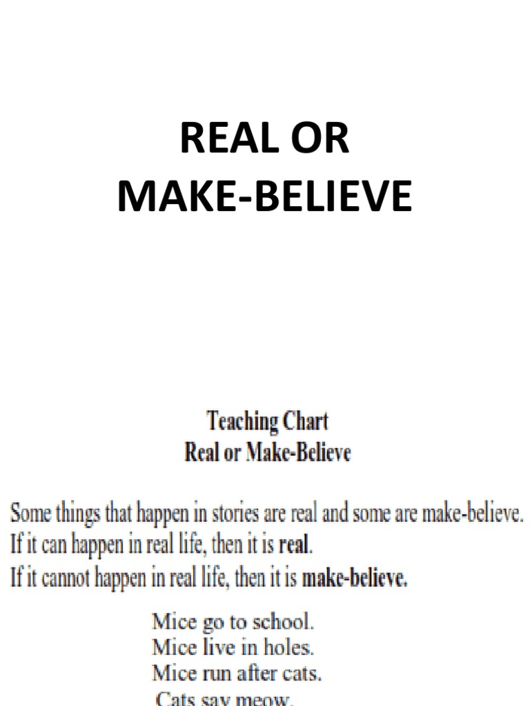 Real or Make Believe 2 | PDF