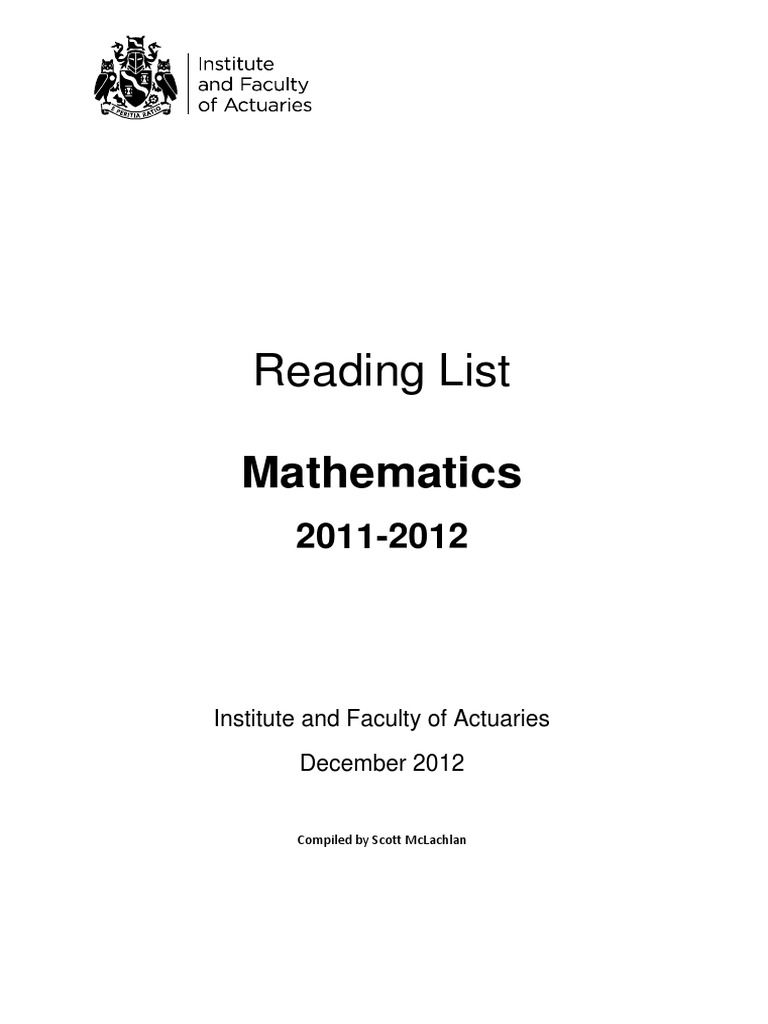 Mathematics PDF | PDF | Actuarial Science | Insurance