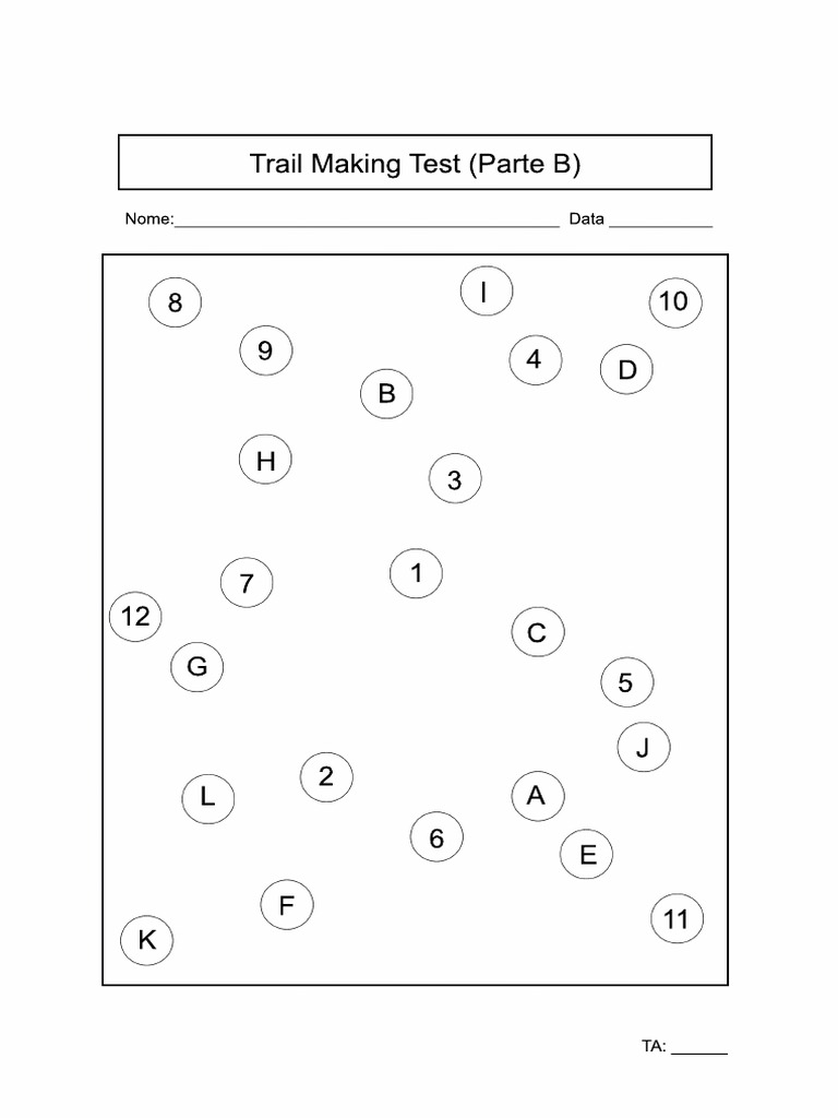 Trail Making Test B | PDF