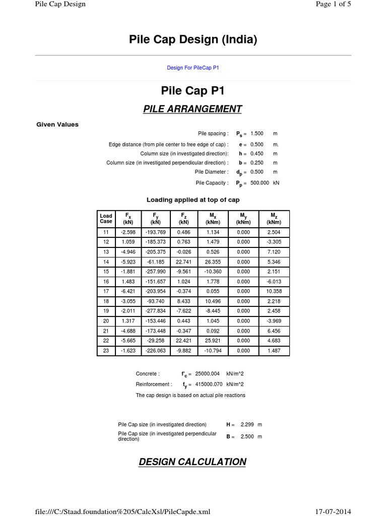 PileCap DESIGN | PDF | Deep Foundation | Beam (Structure)