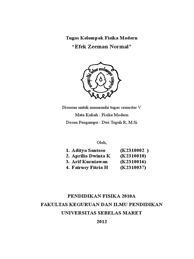 Efek Zeeman Normal | PDF