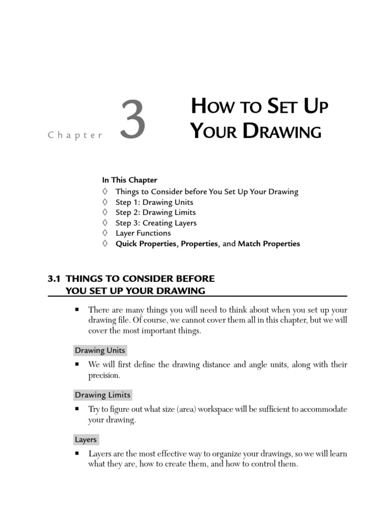 Note3 How To Set Up Your Drawing | PDF | Teaching Methods & Materials