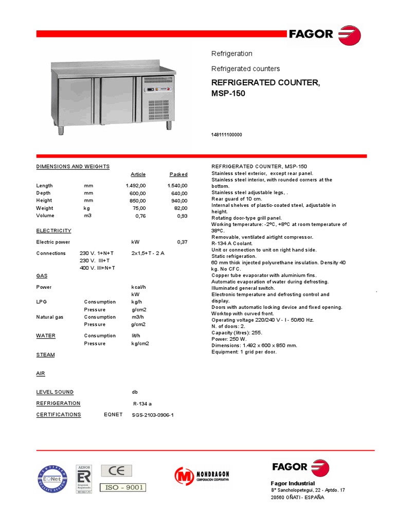 Technical Feature MSP-150 | PDF