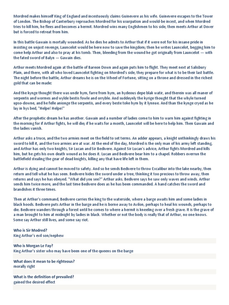 The Day of Destiny | Download Free PDF | King Arthur | Excalibur