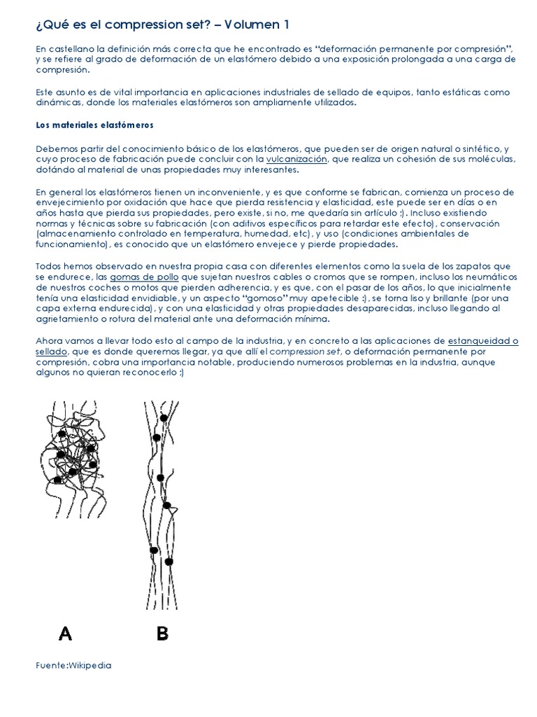 Qué Es El Compression Set | PDF | Elastómero | Elasticidad (Física)