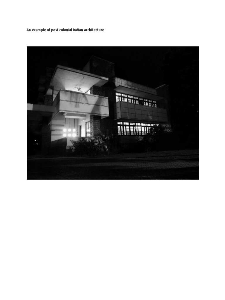 An Example of Post Colonial Indian Architecture | PDF