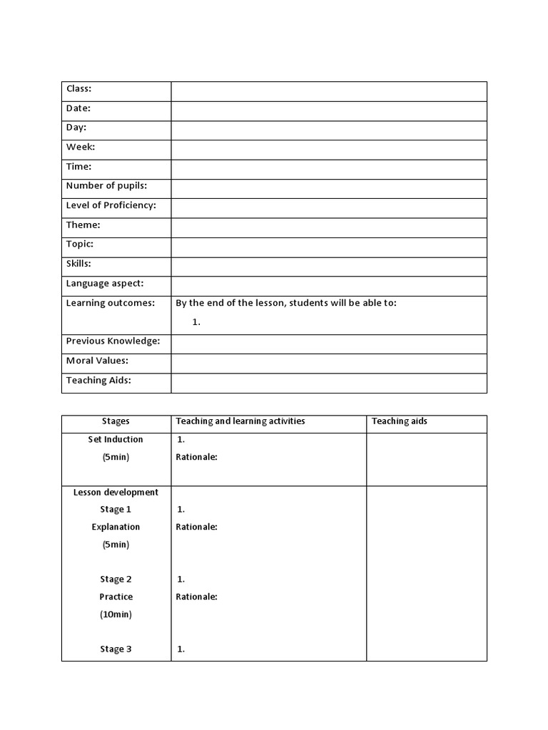 Sample Lesson Plan of PPP | PDF