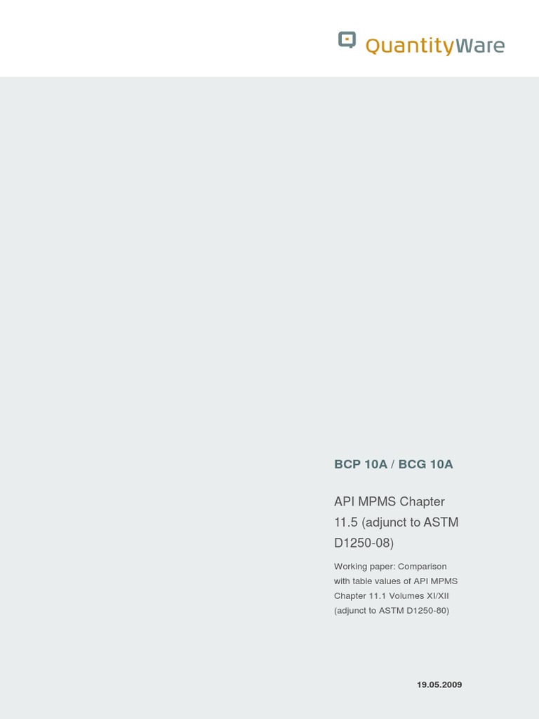 WP Astm d1250-08 Astm d1250-80 Quantityware | PDF | Density | Significant Figures