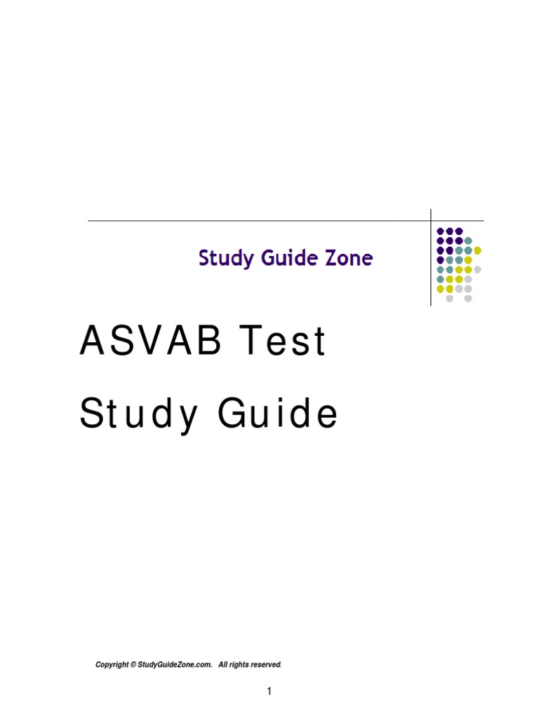 ASvab Test Study Guide | PDF