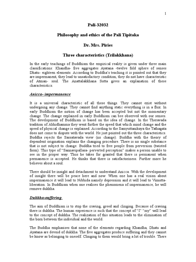 Ethics of Pali Tripitaka by Peris | PDF | Noble Eightfold Path | Four Noble Truths