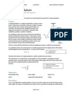 Compound Pendulum Lab Report | PDF | Pendulum | Physics