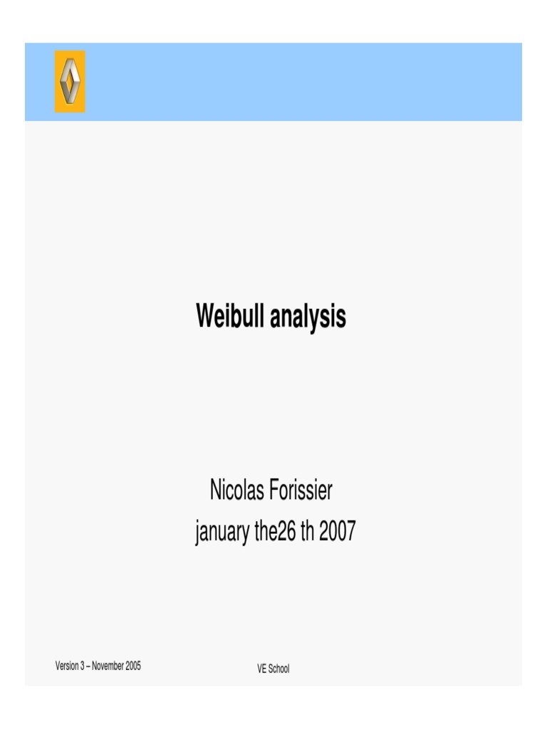 Presentation Weibull Analysis - English | PDF | Reliability Engineering ...
