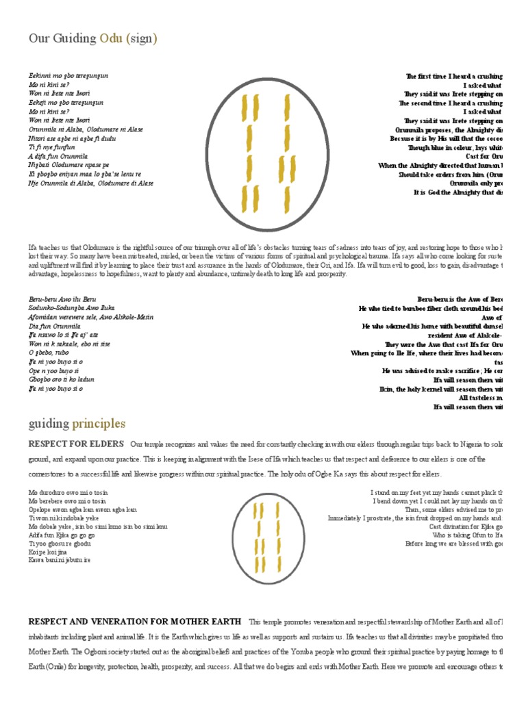 Guiding Principles - Oracle Ifa | PDF | New Age Practices | Religious ...