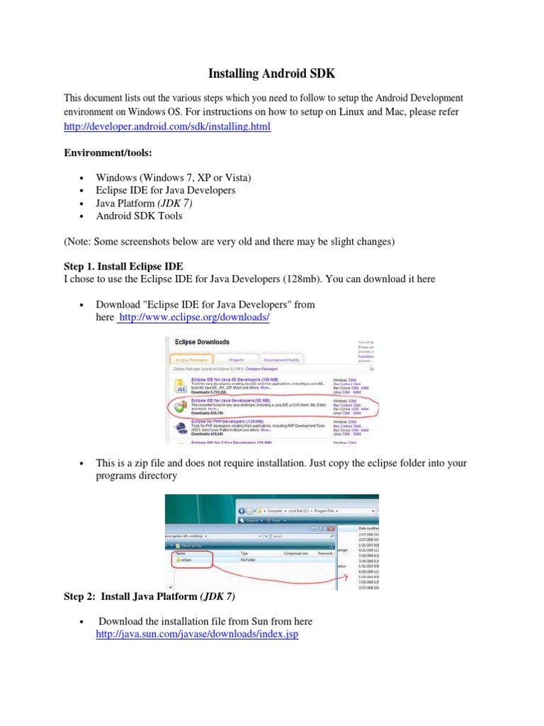 Setting Up Android Development Environment | PDF | Eclipse (Software ... Setting Up Android Development Environment | PDF | Eclipse (Software ...