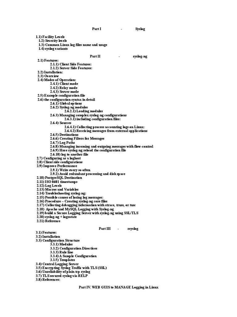 Logging in Linux | Download Free PDF | Port (Computer Networking) | Utility Software