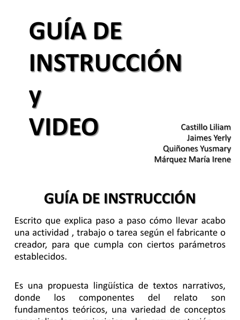 Guía de Instrucción | Vídeo | Red mundial