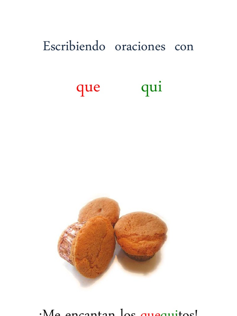 Oraciones con "que" y "qui" para niños | PDF