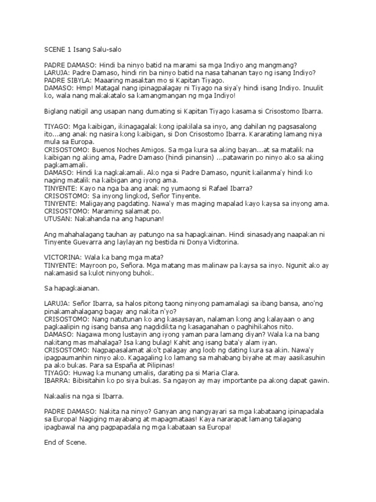 Script - Rizal Script | PDF