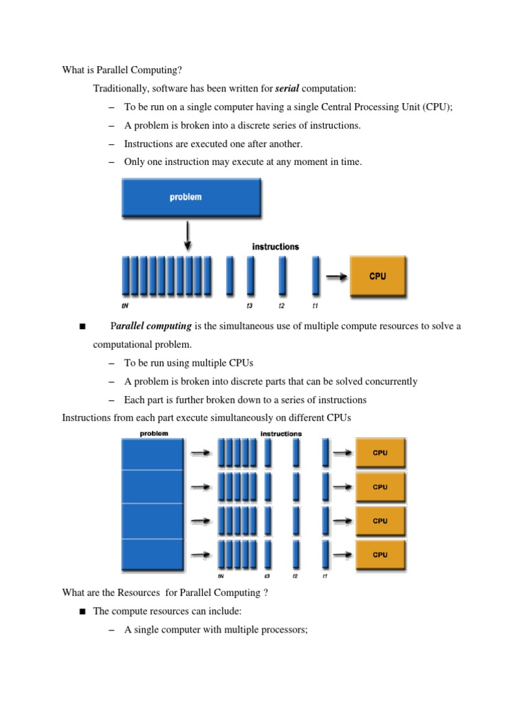 Understanding Parallel Computing Basics | PDF | Parallel Computing ...