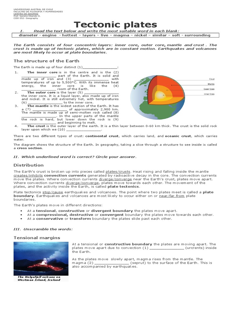 Tectonic Plates: The Structure of The Earth | PDF | Plate Tectonics ...
